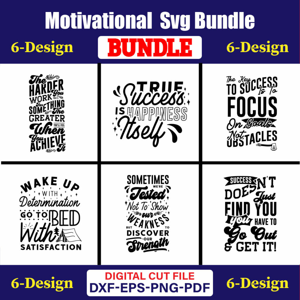 Motivational SVG T-shirt Design Bundle Vol-17 - MasterBundles