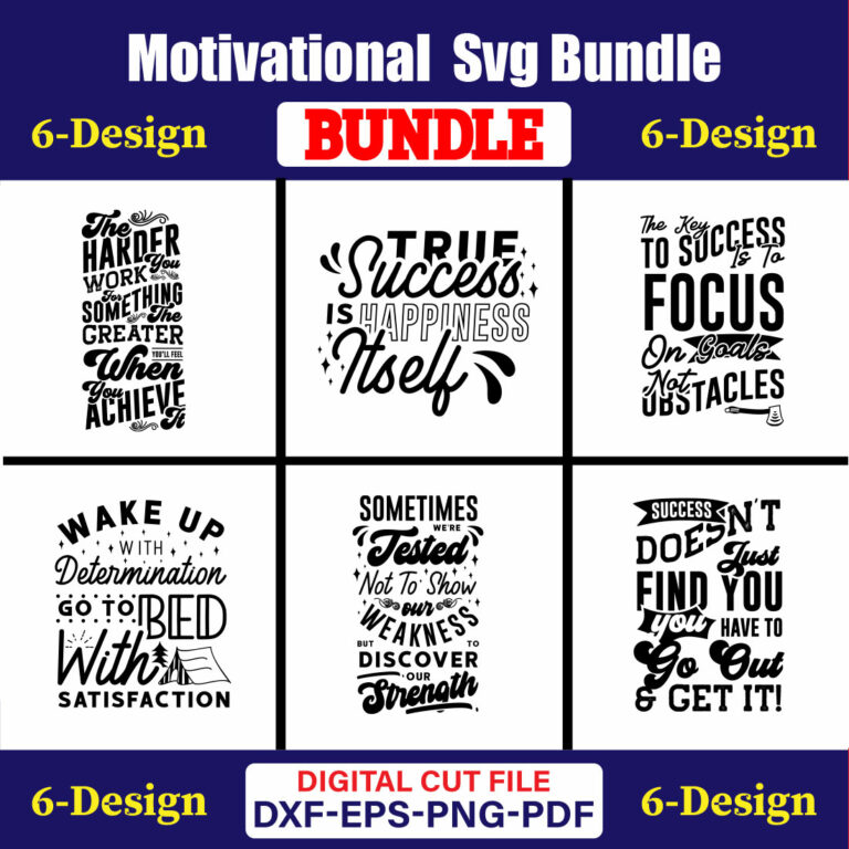 Motivational SVG T-shirt Design Bundle Vol-17 - MasterBundles