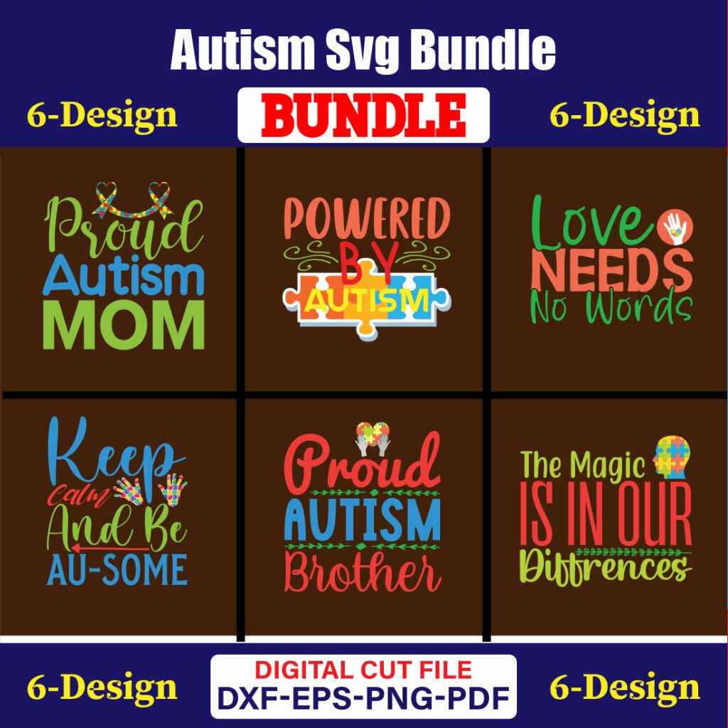 Autism Day T-shirt Design Bundle Vol- 10 - MasterBundles