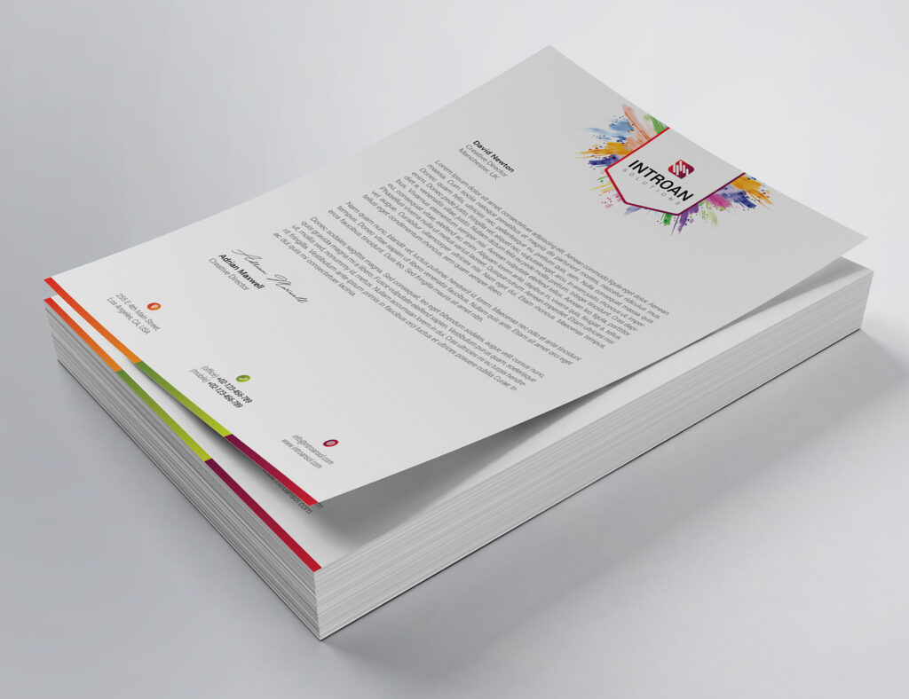 Colorful Letterhead Template - MasterBundles