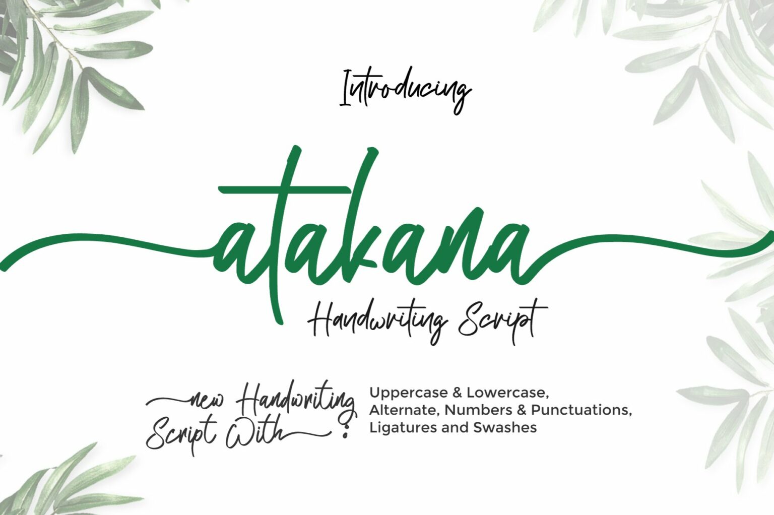 Atakana - Handwriting Script Font – MasterBundles