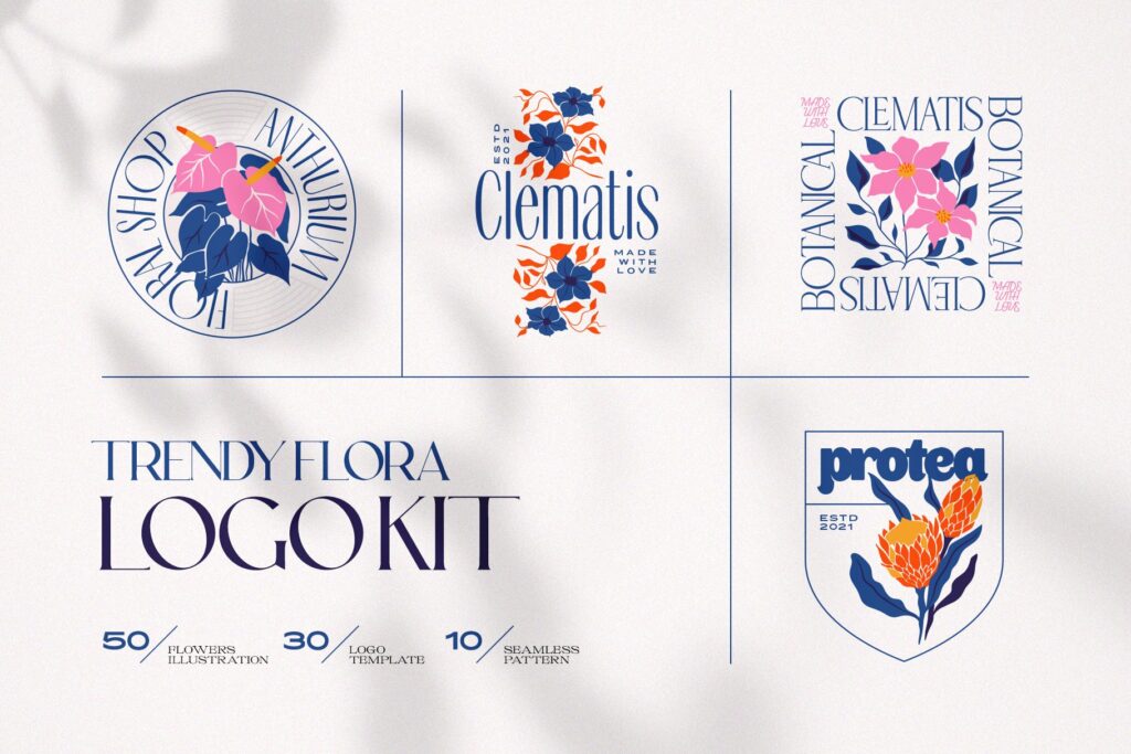 Trendy Flora Logo Kit – MasterBundles
