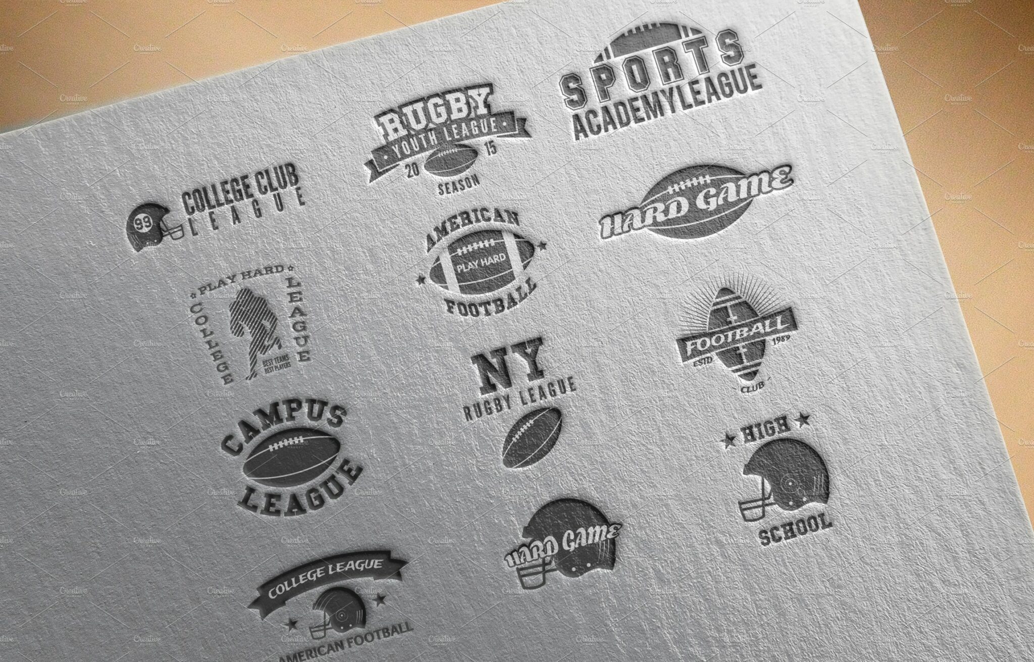 12 Football Labels & Patterns – MasterBundles