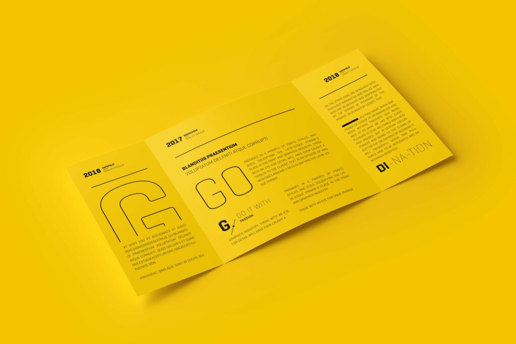 Square Gatefold Brochure Mockup – MasterBundles