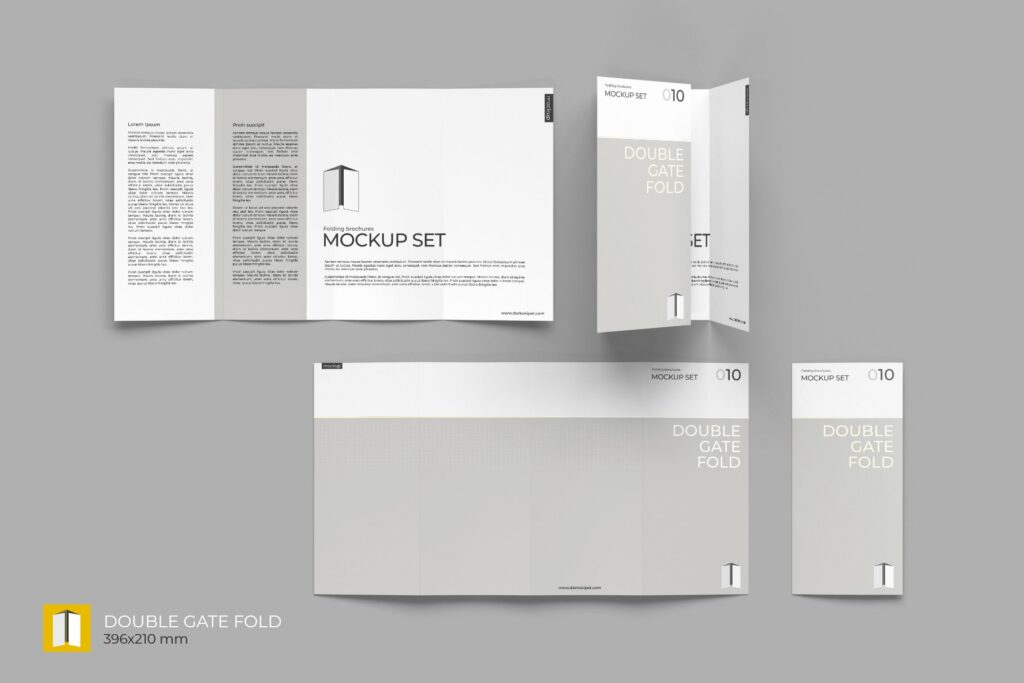 Folding Brochure Mockup Set – MasterBundles