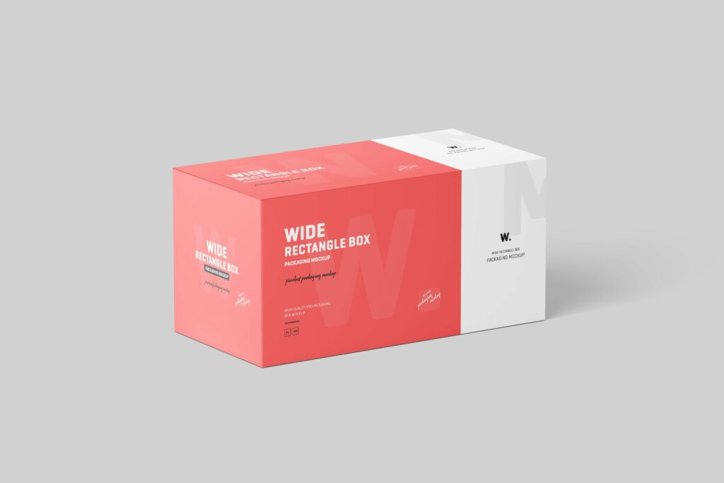 Wide Rectangle Box Packaging Mockup – MasterBundles