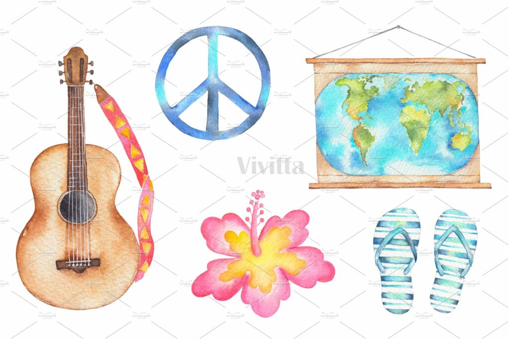 Surfing watercolor clipart set – MasterBundles