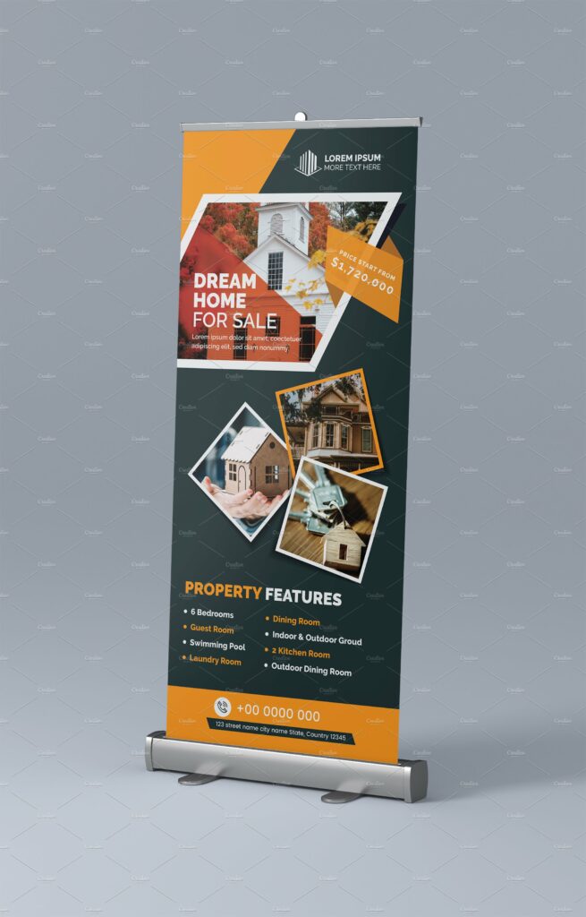 Real Estate Property Roll-up Banner – MasterBundles