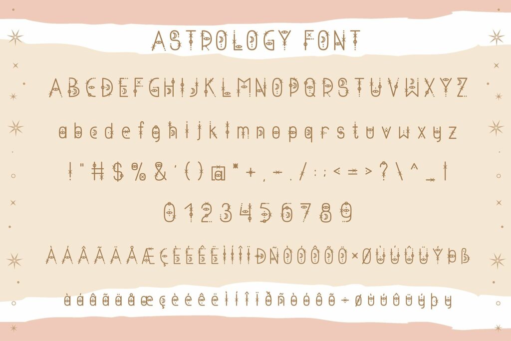 Astrology mystical font – MasterBundles