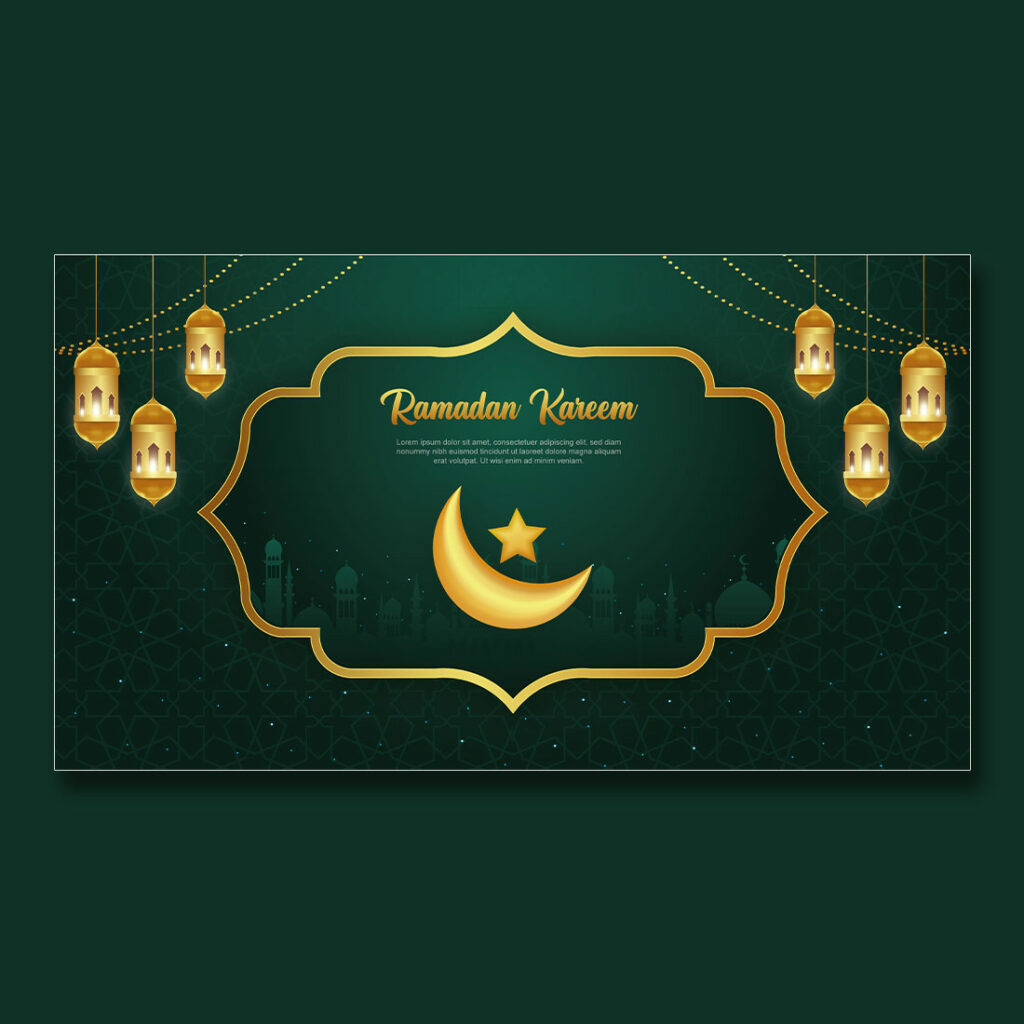 Islamic Holy Month of Ramadan Mubarak vector design with Ramadan moon ...