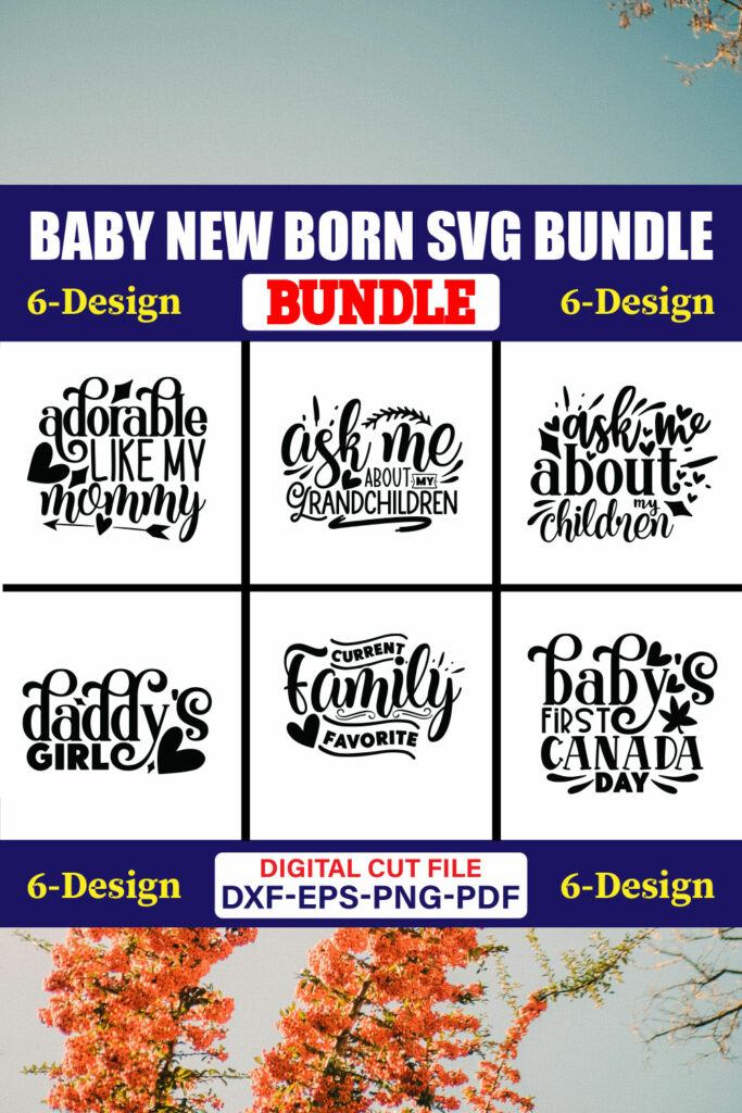 Baby New Born SVG T-shirt Design Bundle Vol-01 - MasterBundles