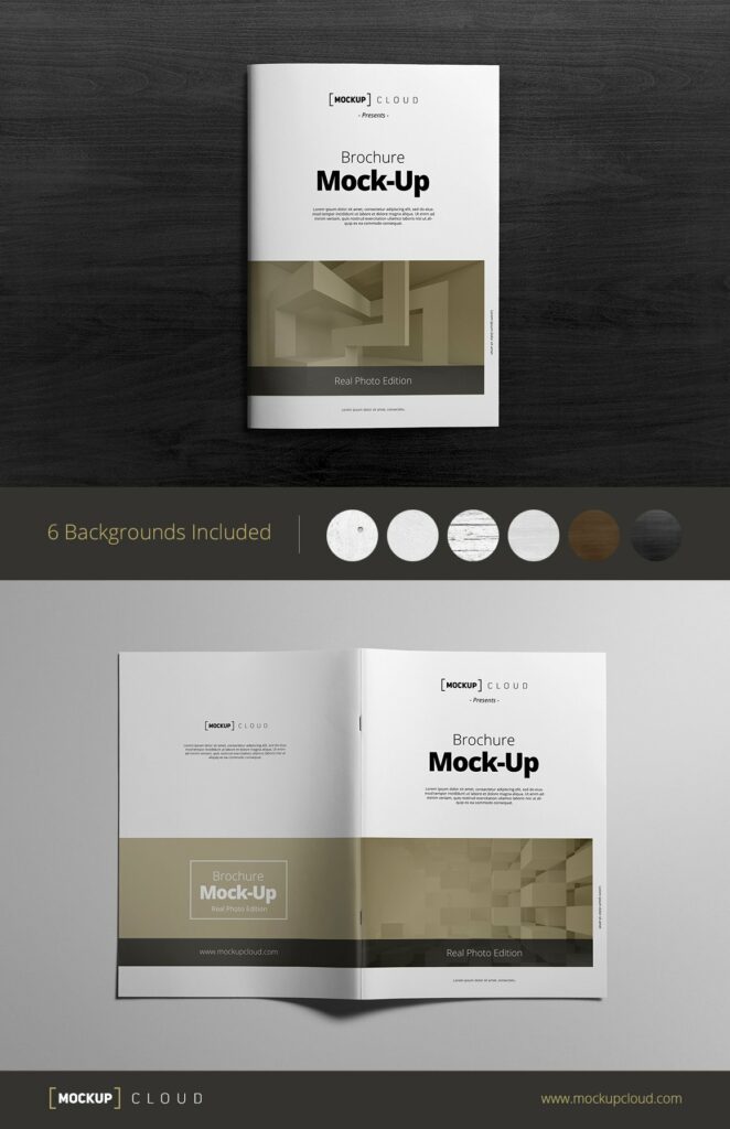 Brochure Mock-Up / A4 Portrait – MasterBundles
