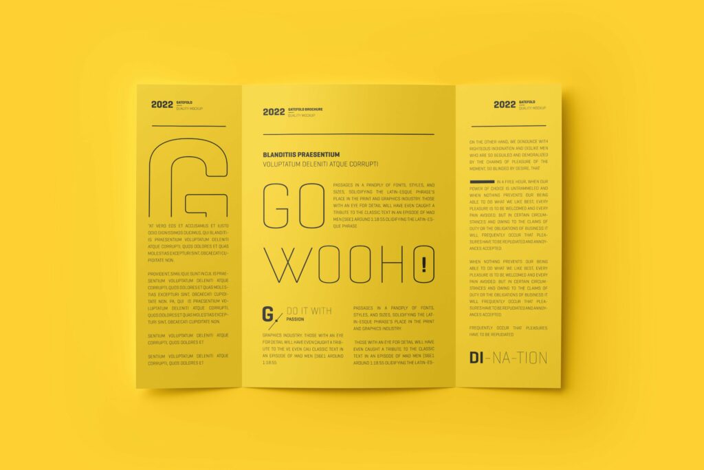 A4 Gatefold Brochure Mockup – MasterBundles