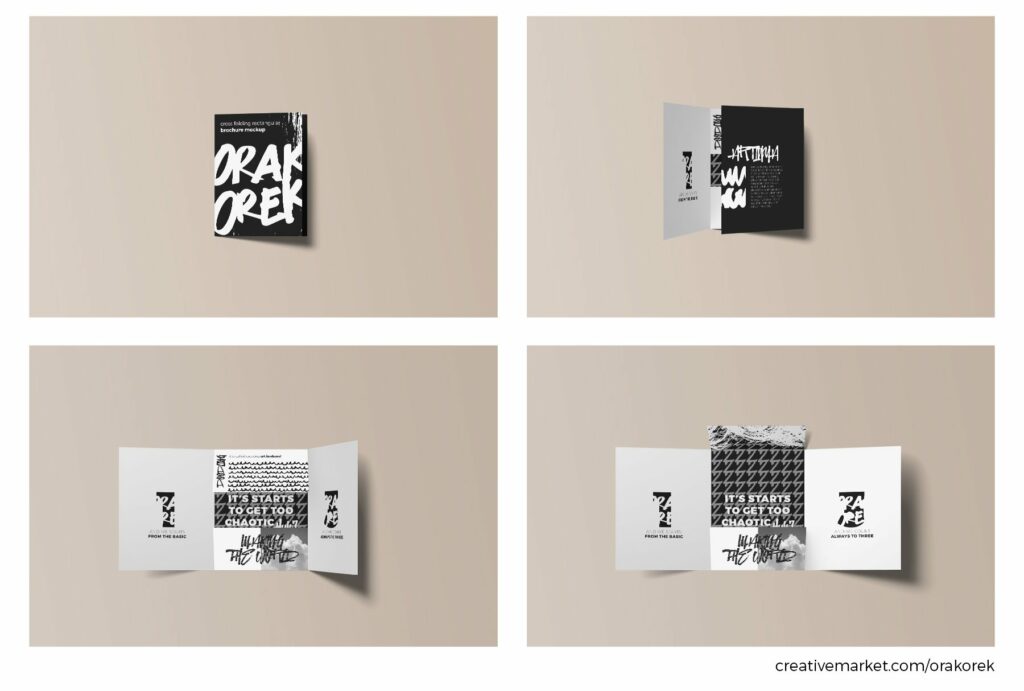 Cross Folding Brochure Mockup Vol.2 – MasterBundles