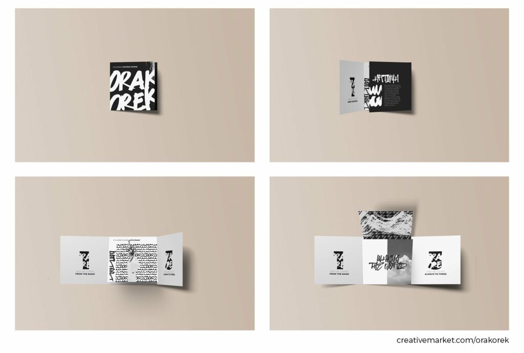 Cross Folding Brochure Mockup Vol.1 – MasterBundles