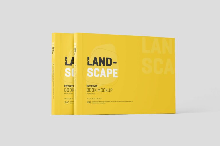 Landscape Softcover Book Mockup – MasterBundles