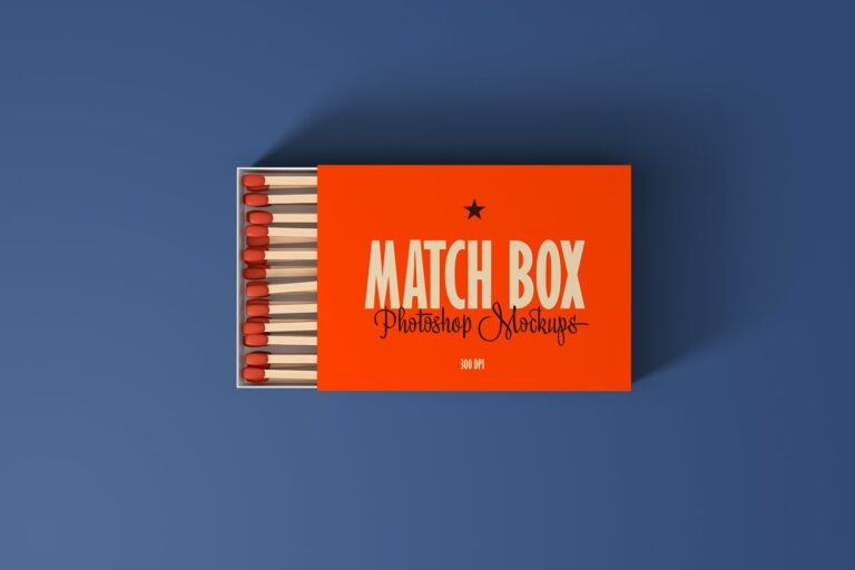Matches Box Mockups – MasterBundles