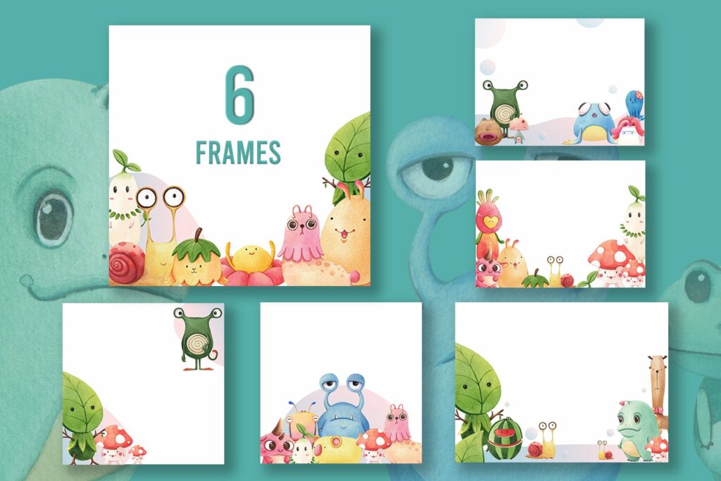 Monsters Watercolor – MasterBundles