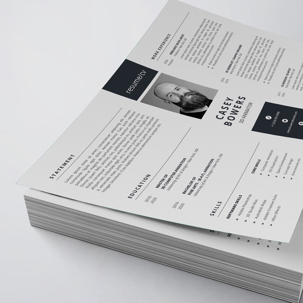 Landscape Resume/CV Template - MasterBundles