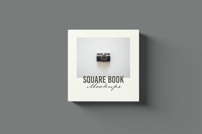 Square Book Mockups – MasterBundles
