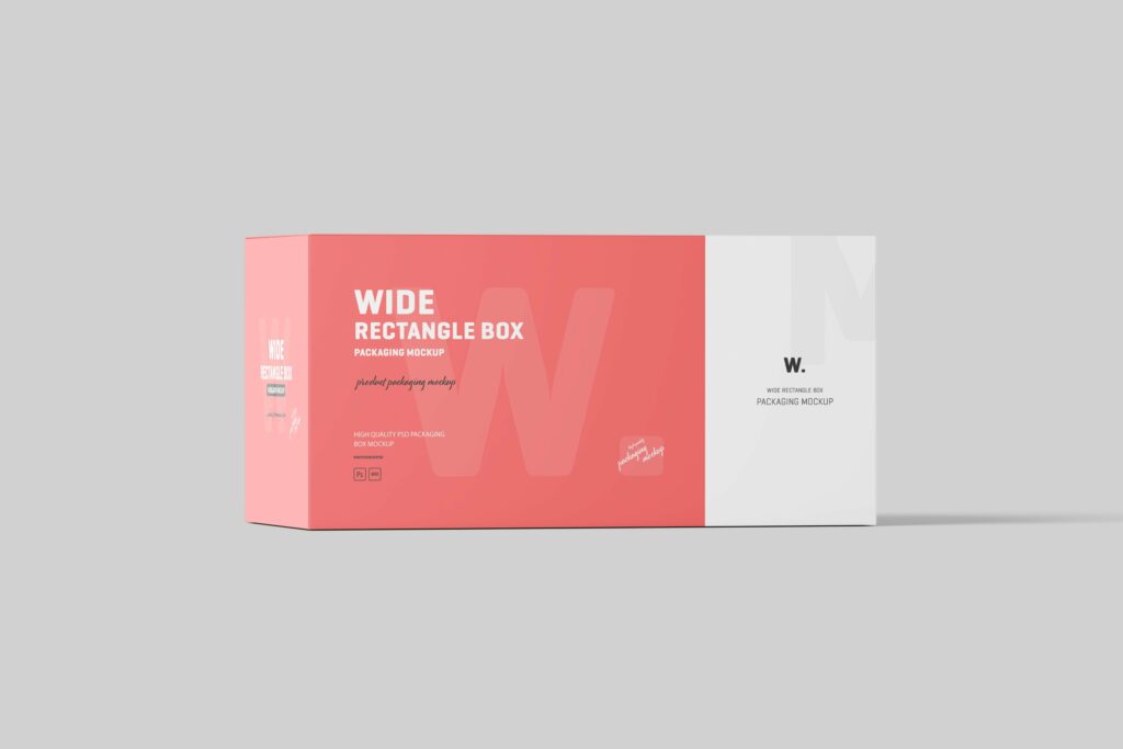 Wide Rectangle Box Packaging Mockup – MasterBundles