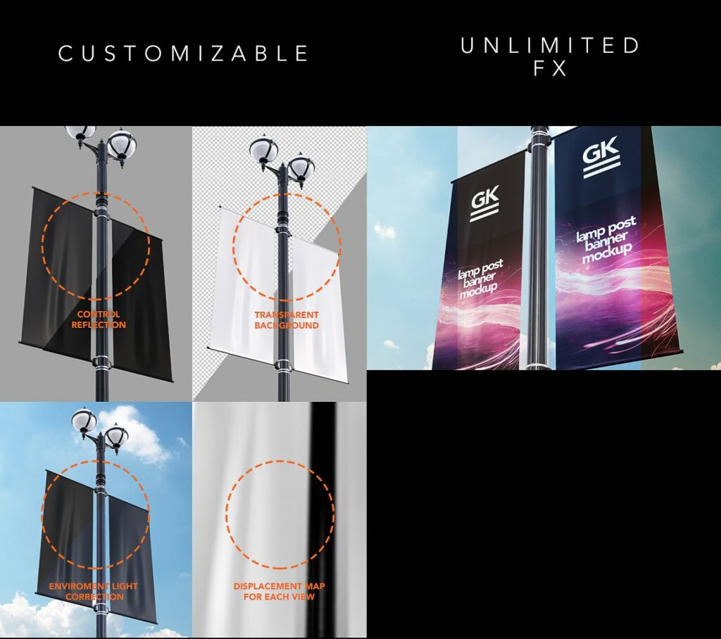 Lamp Post Banner Mock-up – MasterBundles