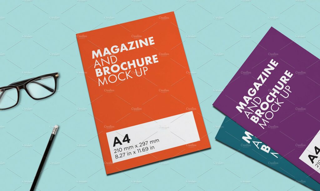 A4 Brochure and Magazine mock-up – MasterBundles