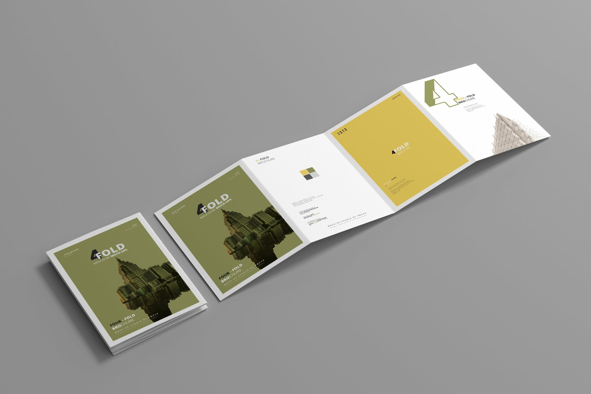 A4 Four Fold Brochure Mockups – MasterBundles