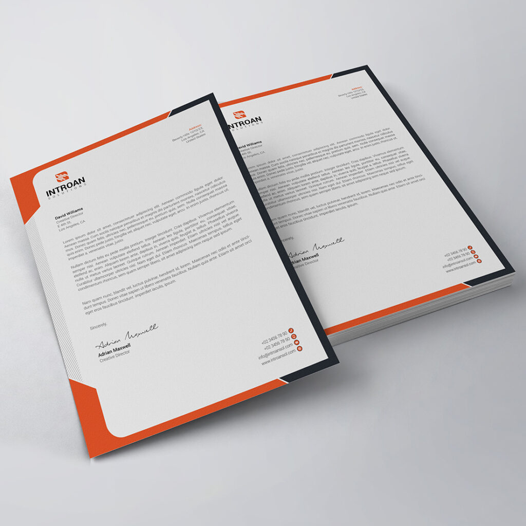 Modern Letterhead Template - MasterBundles