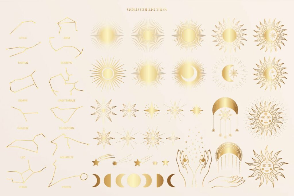 Magic Sun, Moon, Star, Constellation – MasterBundles