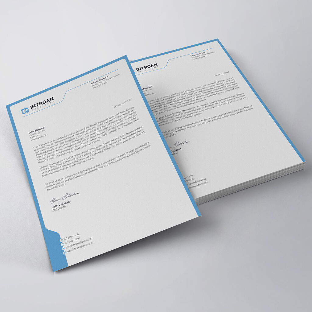 Corporate Letterhead Template - MasterBundles