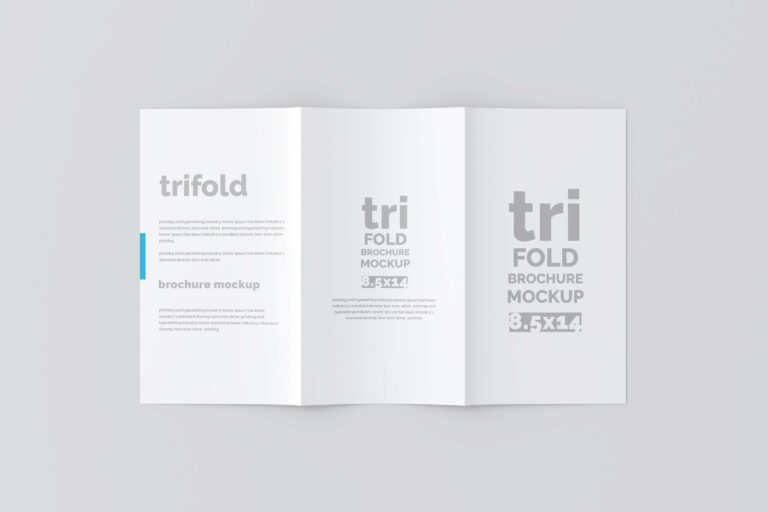 14x8.5 Trifold Brochure Mockup – MasterBundles