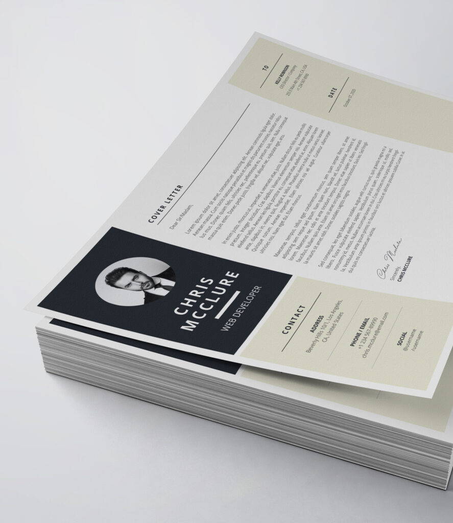 Landscape Resume/CV Template - MasterBundles