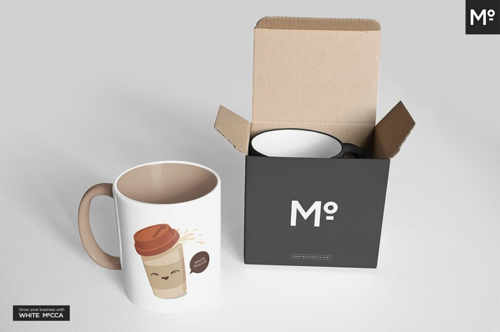 The Mugs 11 oz. and Box Mock-up – MasterBundles