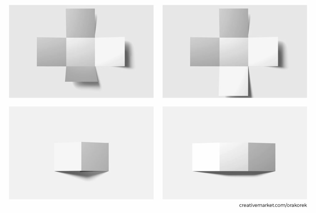 Cross Folding Brochure Mockup Vol.1 – MasterBundles