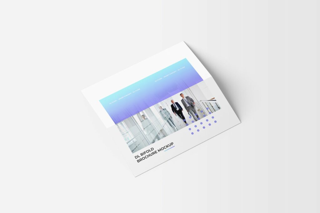 Landscape DL Bi-Fold Brochure Mockup – MasterBundles