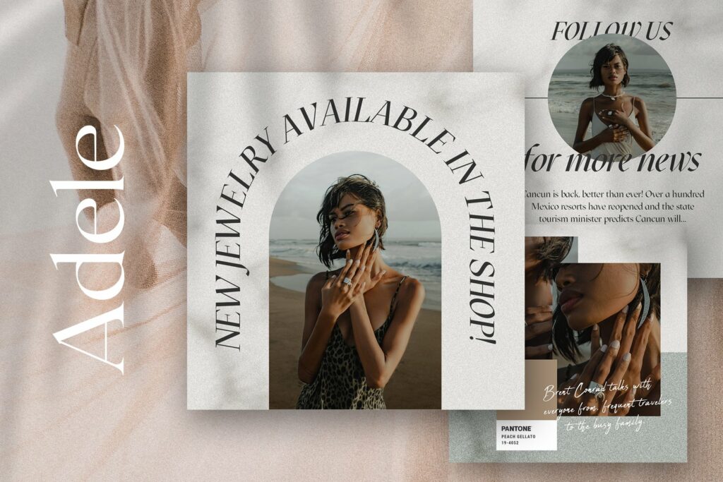 Adele Chic Instagram Post Templates – MasterBundles