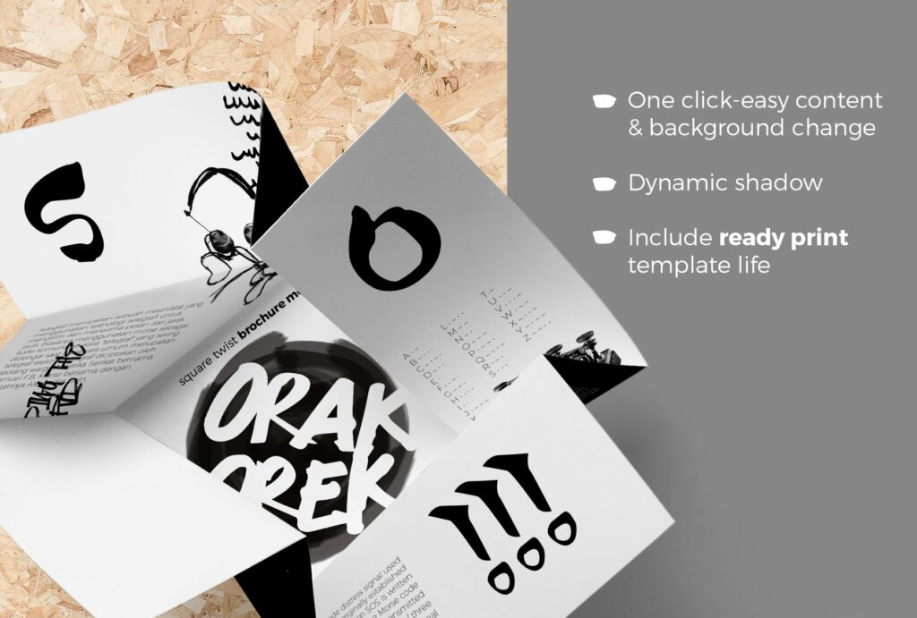 Square Twist Brochure Mockup – MasterBundles