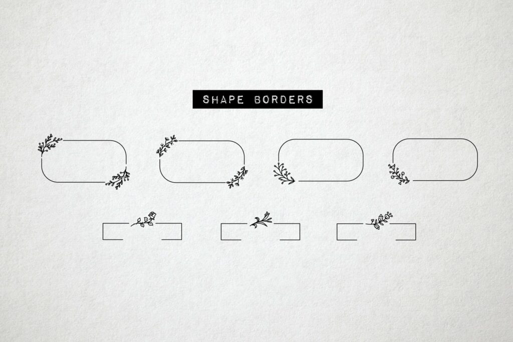 Flower Logo Borders, Floral Icons – MasterBundles