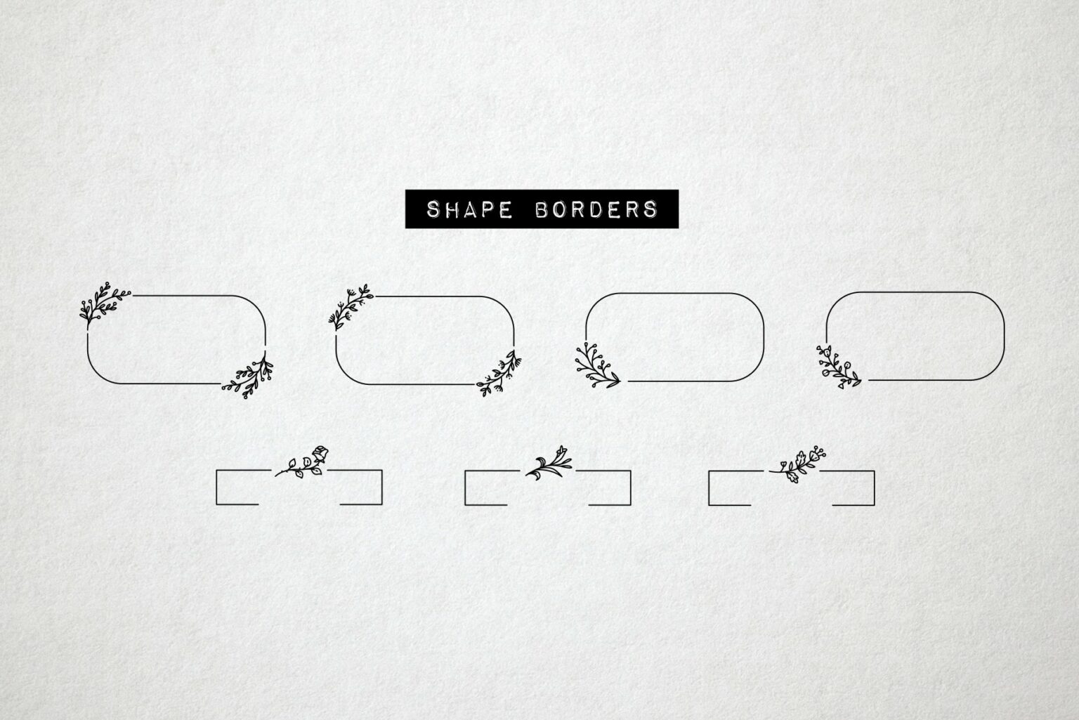 Flower Logo Borders, Floral Icons – MasterBundles