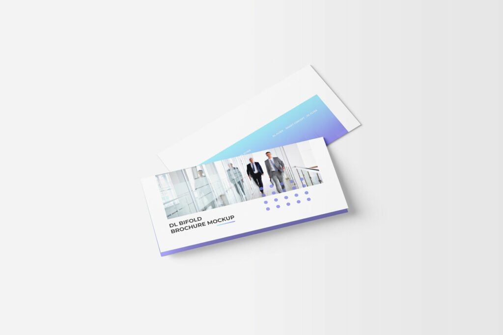 Landscape DL Bi-Fold Brochure Mockup – MasterBundles