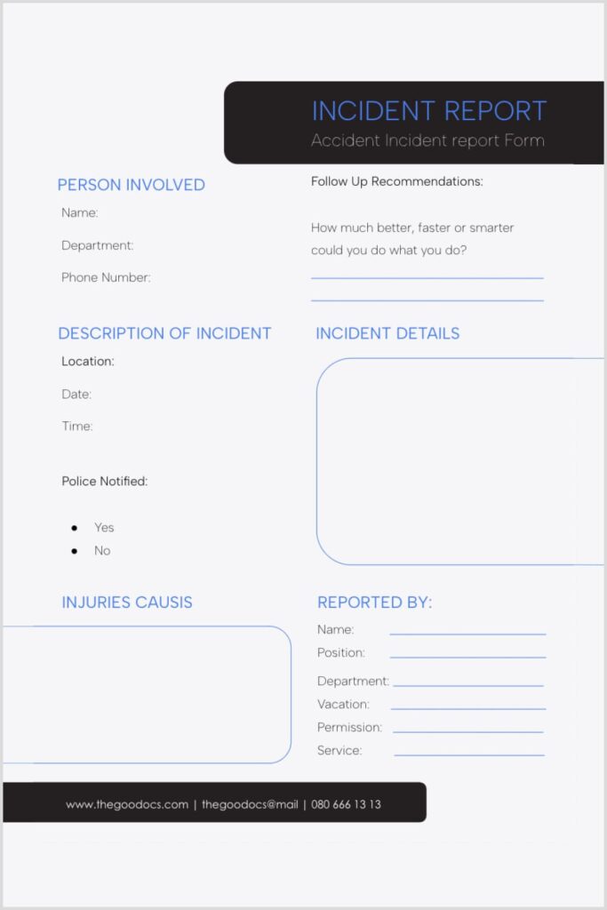 25 Best Police Report Templates for 2023 – MasterBundles