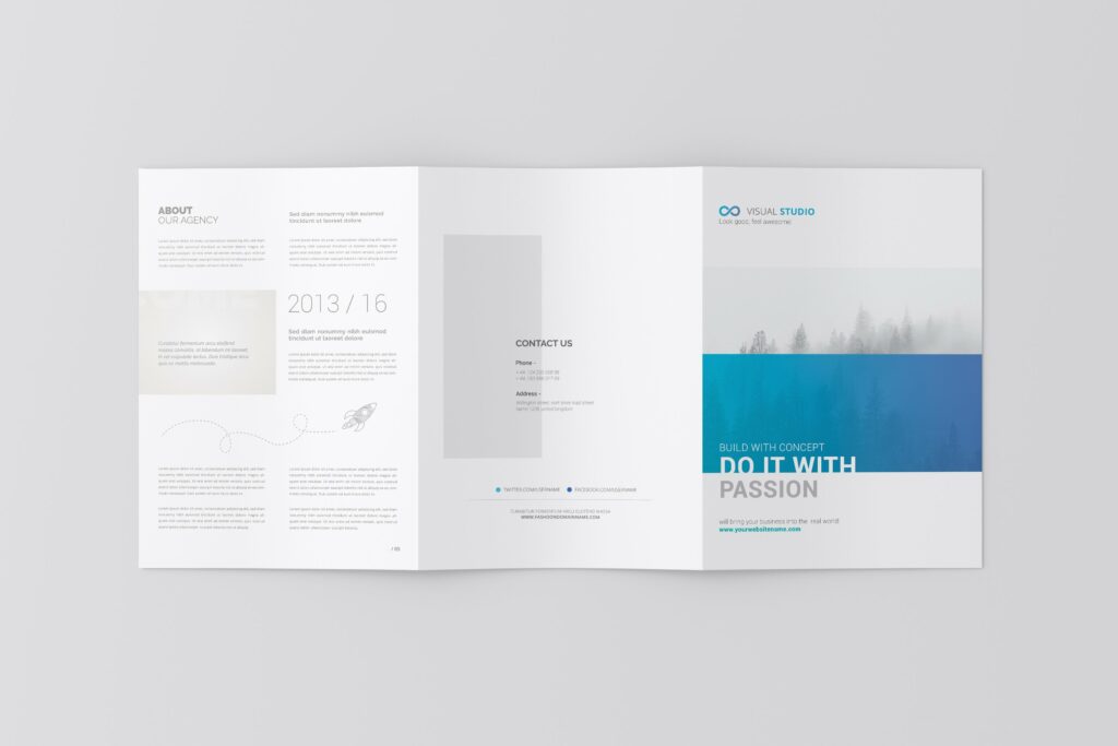 A4 3-Fold Brochure Mockup – MasterBundles