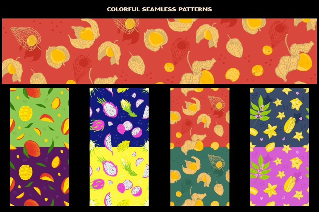 Collection fruits vegetables berries – MasterBundles