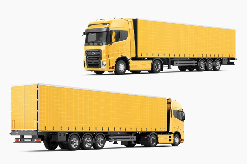 Semi Truck Mockup 3 – MasterBundles