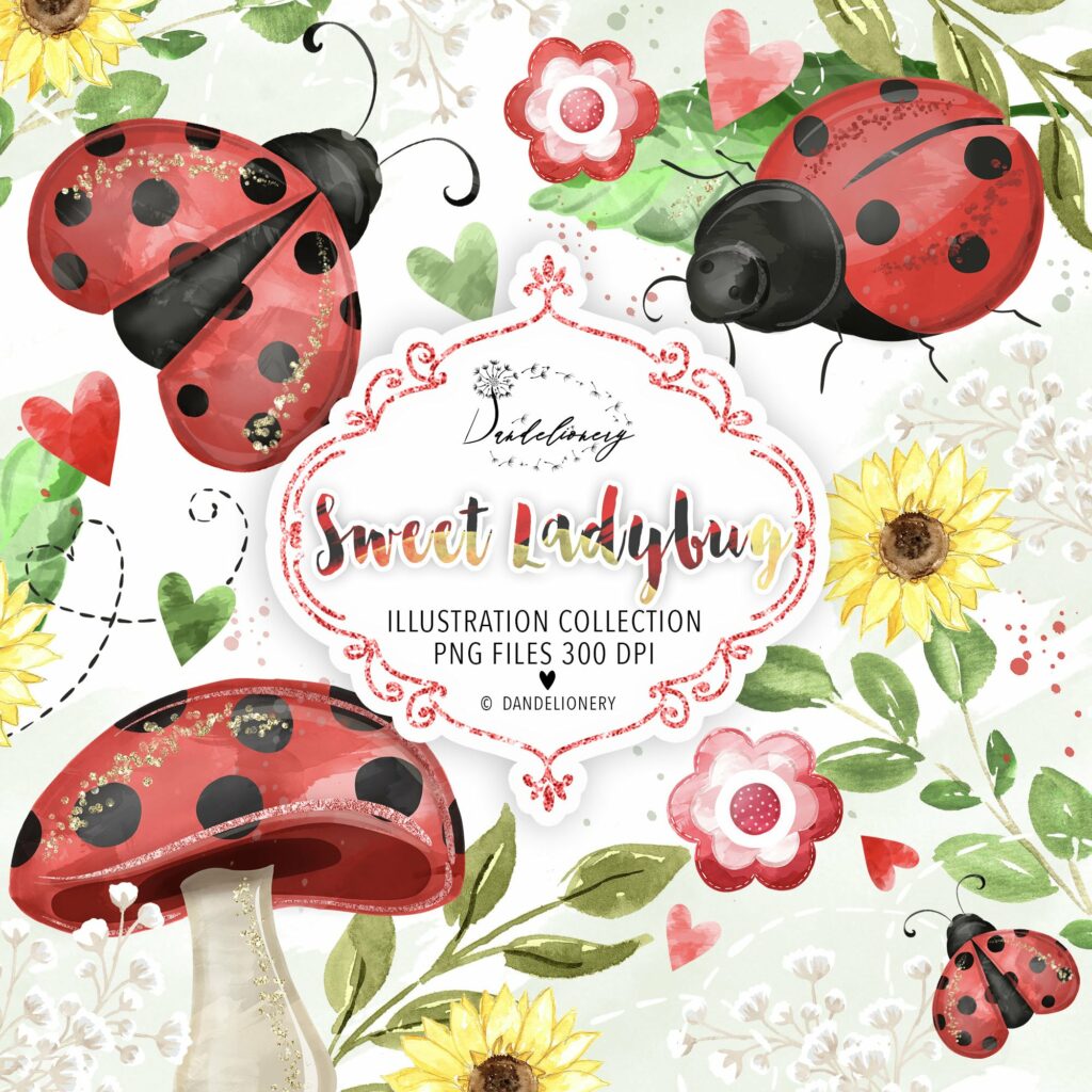 Sweet Ladybug design – MasterBundles