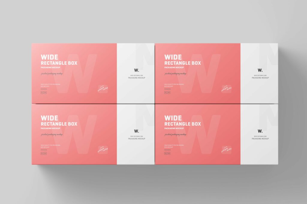 Wide Rectangle Box Packaging Mockup – MasterBundles