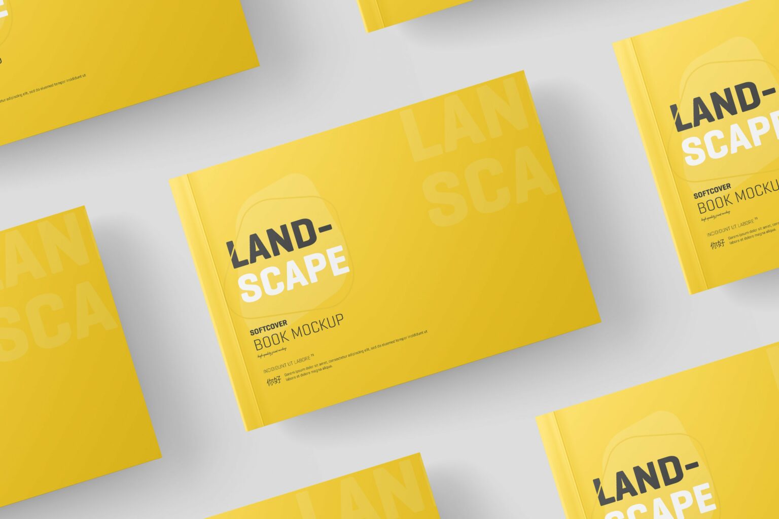 Landscape Softcover Book Mockup – MasterBundles