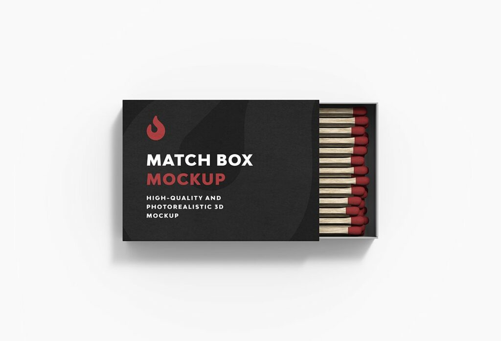 Match Box Mockup – MasterBundles