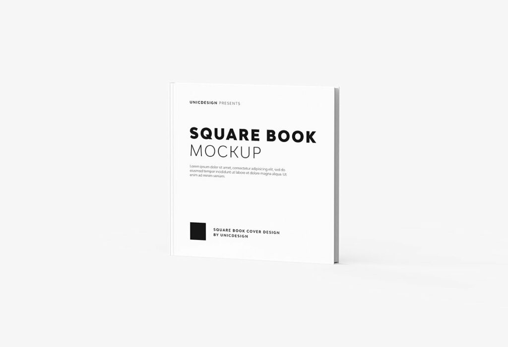 Square Book Mockup – MasterBundles